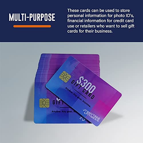 100 pack - SLE4442 Chip Cards with Hi-Co Magnetic Stripe PVC - SLE 4442 ...