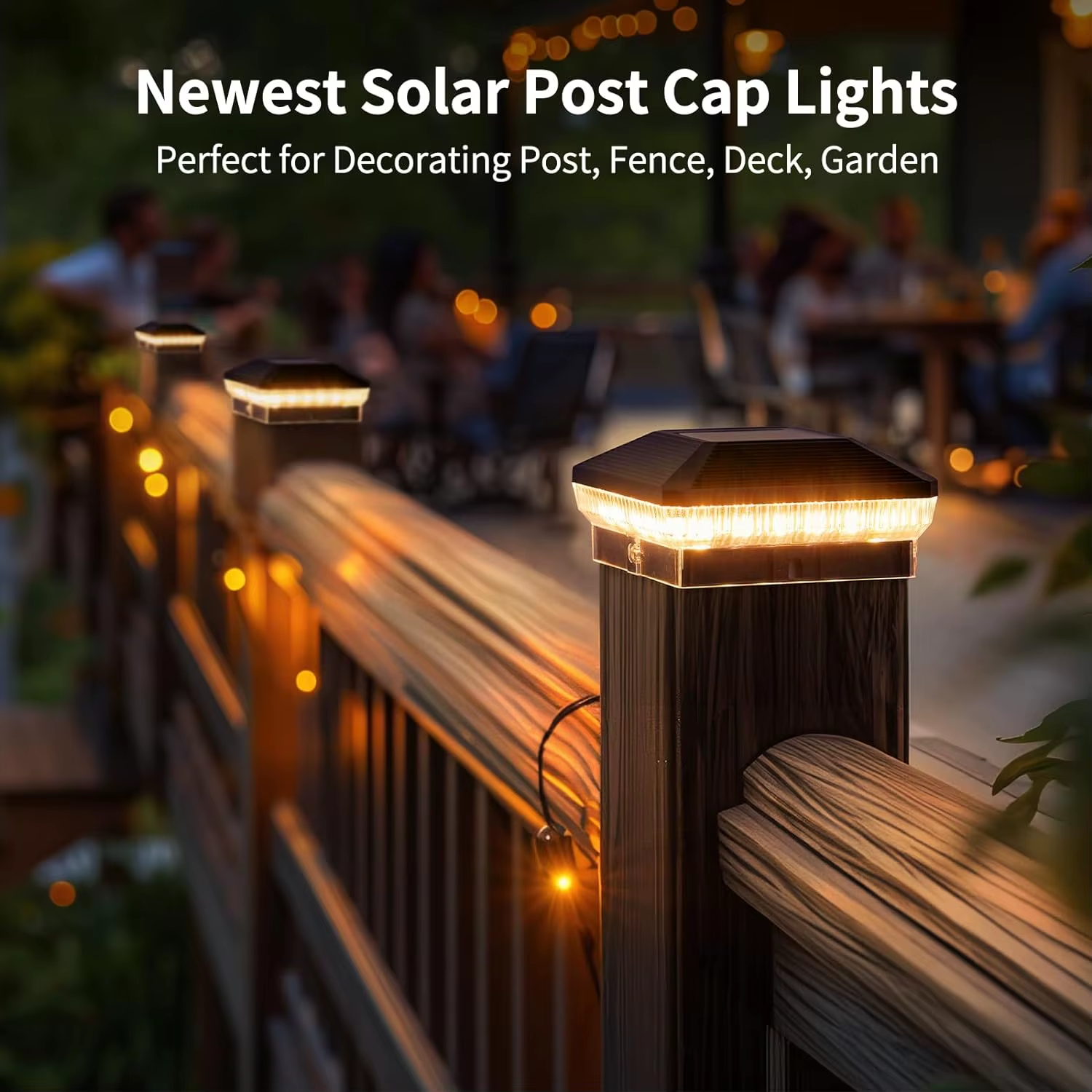 6 Pack 4X4 Solar Post Lights Outdoor, 40 Leds 30 Lumens Fence Post ...