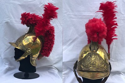 1852 French Napoleon III solid brass helmet + crest Cuirassier ...