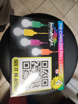 InstaBright The Cordless Pull Lights AS SEEN ON TV Nightlight/Patio ...