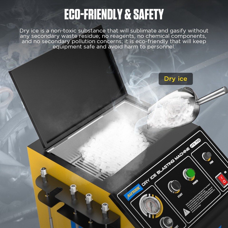 AUTOOL Dry Ice Blasting Cleaning Machine Engine Chamber Dry Ice Blaster ...