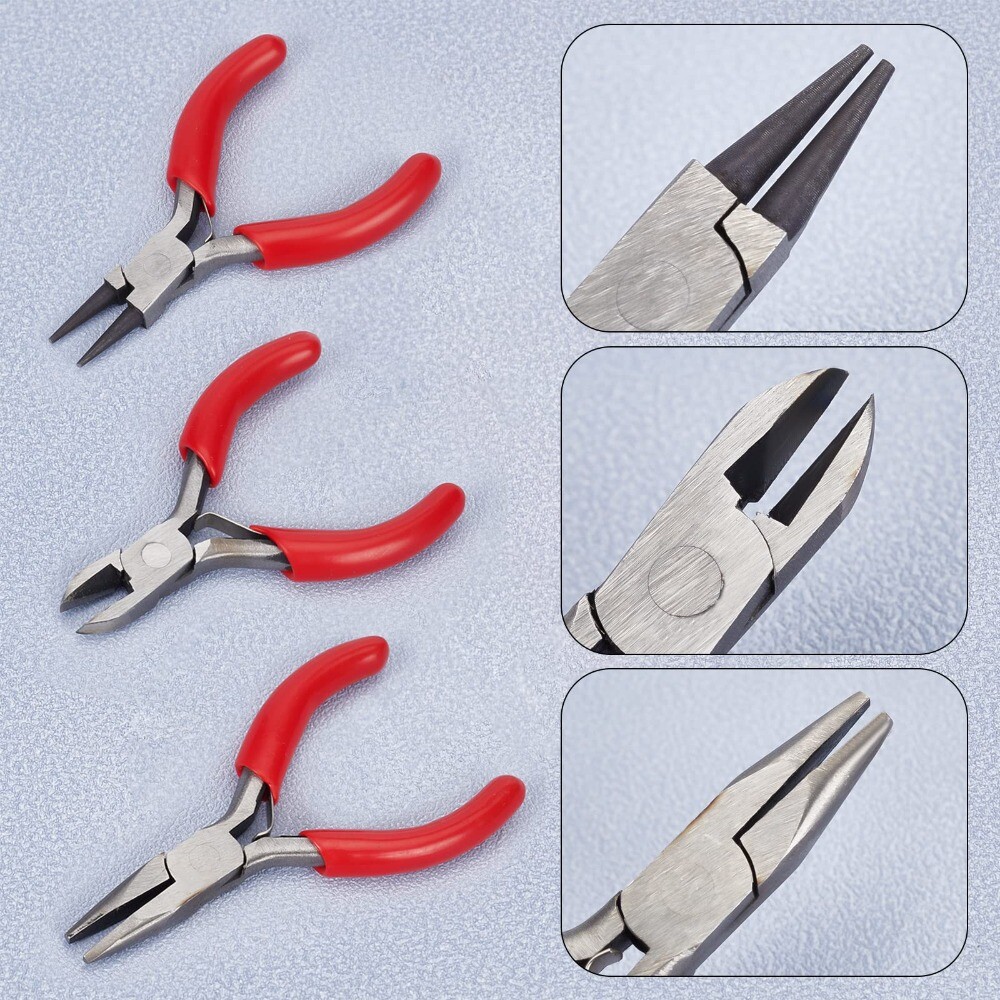 3pcs Plastic Mini Pliers Set 45 # Steel Cutter Wire Pliers Worker | eBay