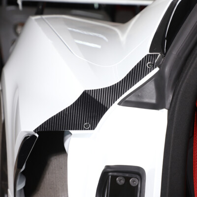 2PCS Carbon Fiber Interior Inner Rear Door Frame Stickers For Corvette ...