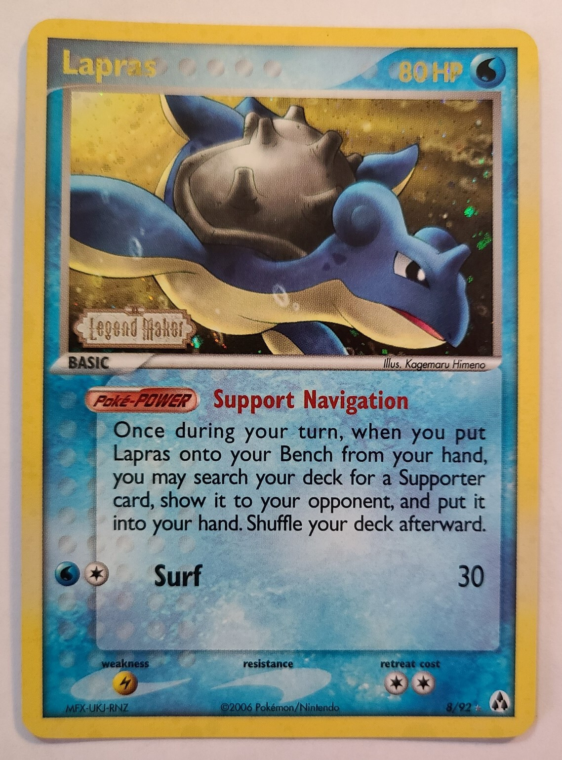 Pokémon LAPRAS 8/92 Reverse Holo Rare EX Legend Maker - Near Mint 🍒 | eBay