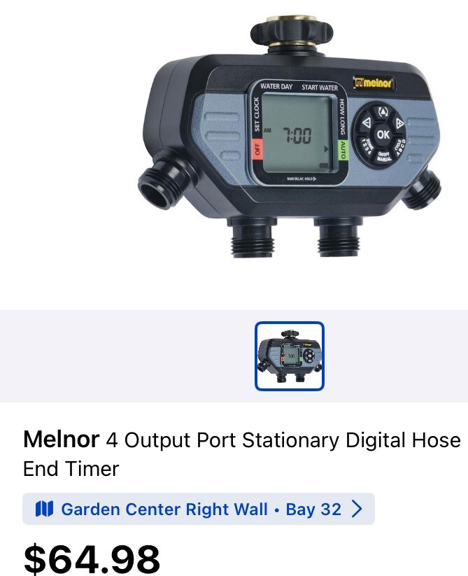 Water Gauge Electronic Hose Timer 4 Zone Sprinkler Timer | eBay