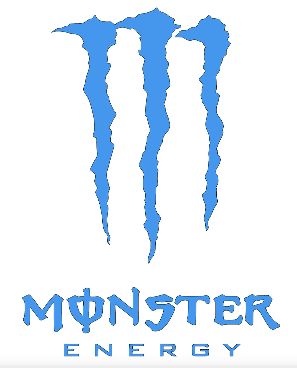 Monster Energy Blue Stickers