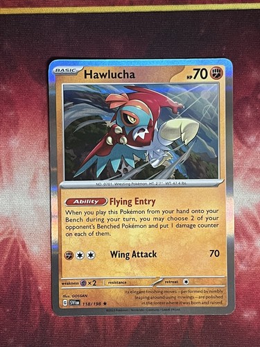 Pokemon Card Hawlucha Holo Scarlet Violet SV1 EN 118/198 | eBay