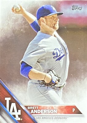 2016 Topps Series Two #496 Brett Anderson Los Angeles Dodgers Baseball ...