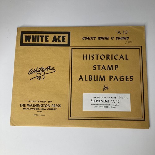White Ace Historical Stamp Album Pages for Supplement A13 1980-1983 WA ...