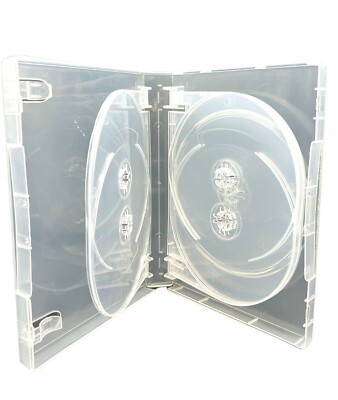 1 x 7 Disc CD DVD BLURAY 22mm Clear 7 Way Case for 7 Disc Replacement ...