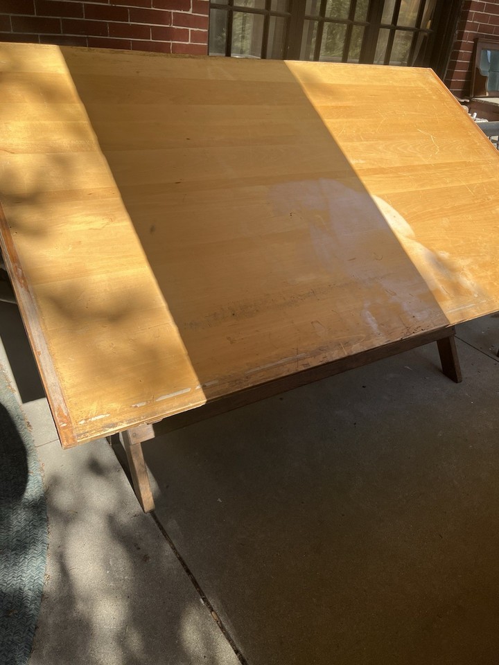 Huge Vintage HAMILTON Two Rivers Wisconsin drafting table - Mid Century ...