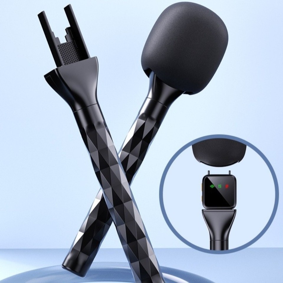 Handheld Lavalier Interview Microphone Adaptor Microphone Grip Stick ...