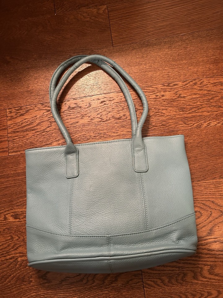 Teal Ameri Leather Tote Bag | eBay
