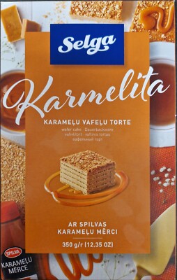 Latvian Selga Caramel Wafer Cake. Imported Cake. Caramel Cake. Snacks ...