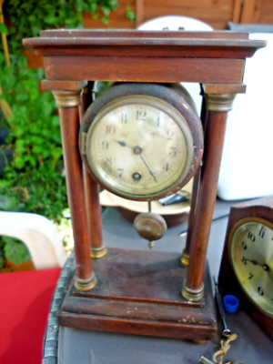 HAC MANTEL CLOCK WORKING KEY AND PENDULUM TIME PIECE | eBay