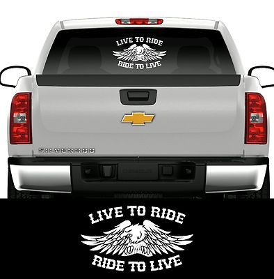 LIVE TO RIDE BUMPER STICKER DECAL MOTORCYCLE BIKER HARLEY | eBay