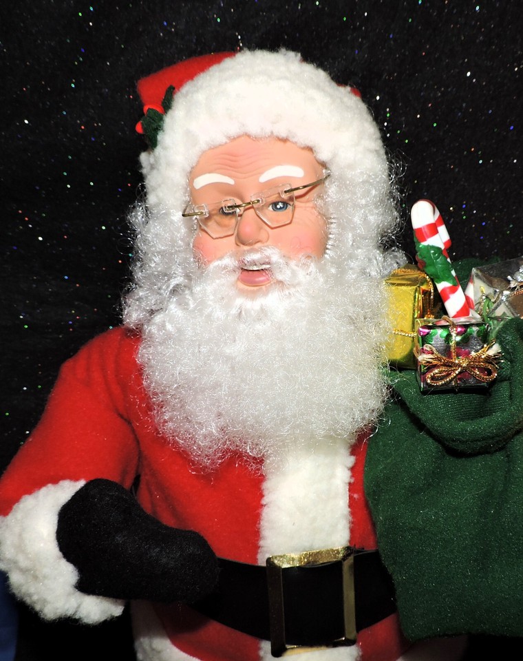 Vtg Large 20" Christmas Motion-ette Animated Moving Santa Claus ...