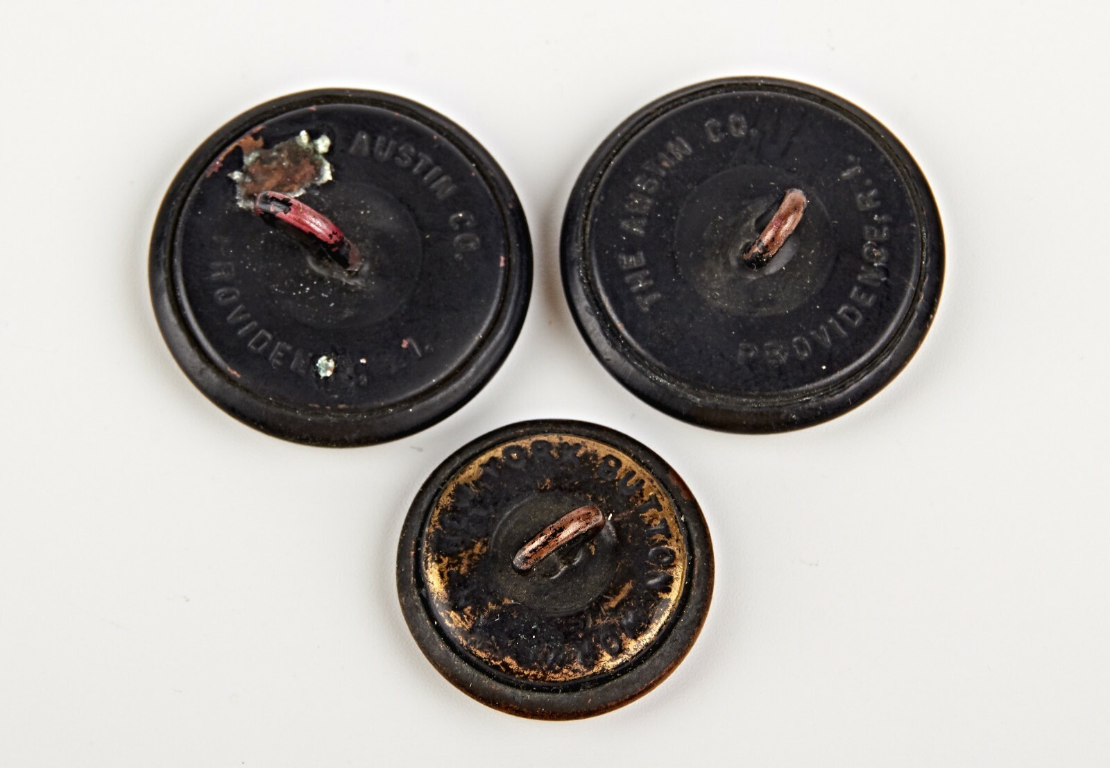 3 Antique WWI Military Shank Button - The Austin Co.Providence,R.I. | eBay