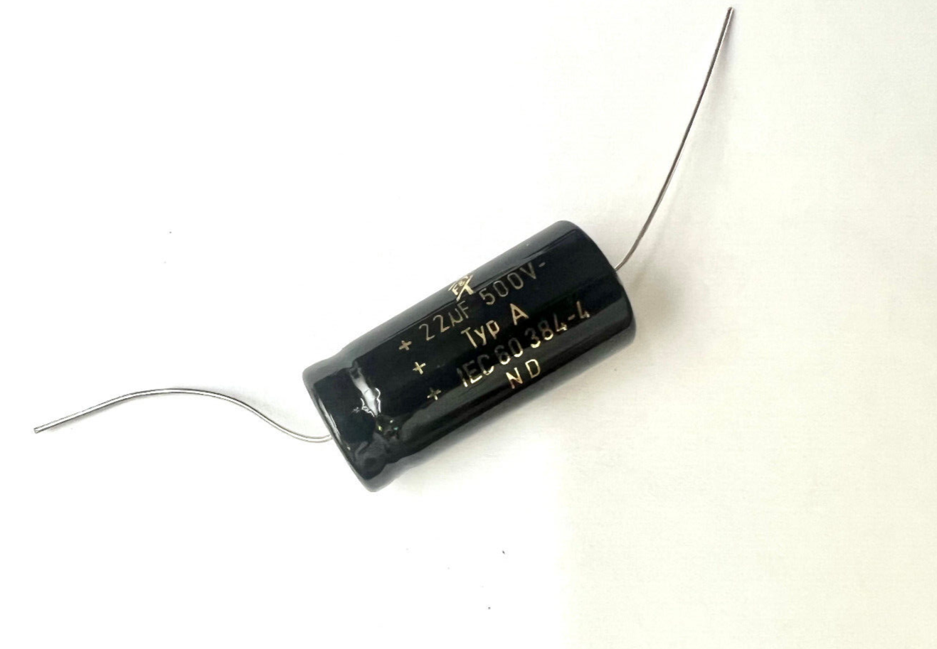 Axial 22 uF (22μF) 500V F&T Capacitor for valve amp. 22uF 22 μF 500 V ...