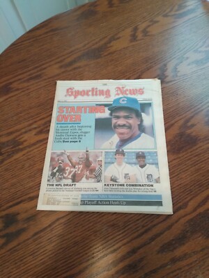 MAY 11,1987-THE SPORTING NEWS-ANDRE DAWSON OF THE CHICAGO CUBS(NM) | eBay