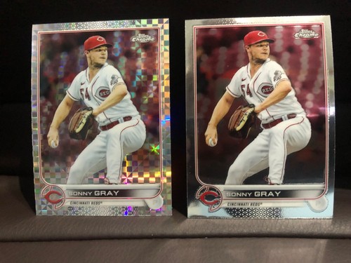 2022 Topps Chrome X-Fractor Sonny Gray #76 & Chrome Base #76 Reds | eBay