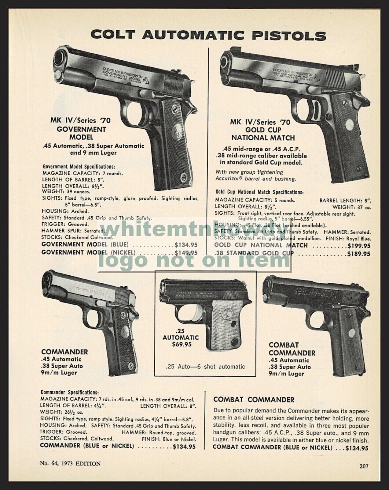 1973 COLT Trooper & Official Police Mark III Police Positive Special ...