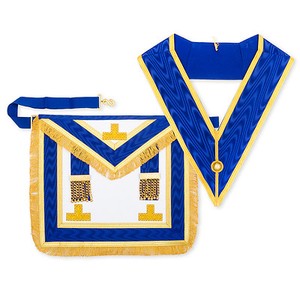 Lambskin Masonic Craft Provincial Full Dress Apron with Levels & Collar ...