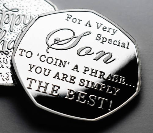 Birthday Commemorative - For A Very Special Son. Gift/Present. 'Coin a ...