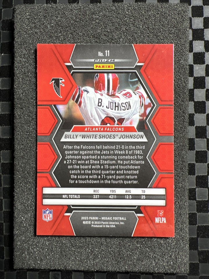 2023 Panini Mosaic Football Silver Prizm #11 Billy "White Shoes ...