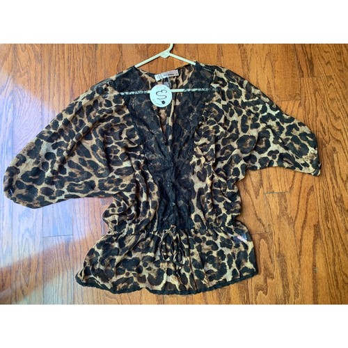 E2 Clothing Leopard Print Peplum Top Size M NWT | eBay