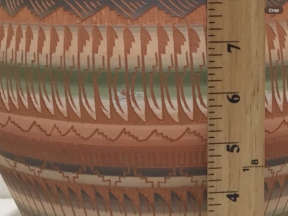 Bernice & Ernst Watchman Navajo Hand-Etched & Painted Pottery Vase 10. ...