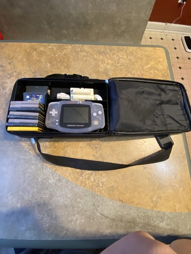 Used Nintendo Gameboy Advanced Clear With Many Games And Travel Case | eBay