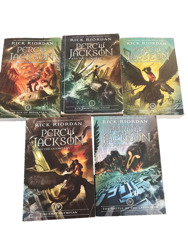 Percy Jackson Olympians Books 1–5 Paperback Set Rick Riordan Fantasy ...