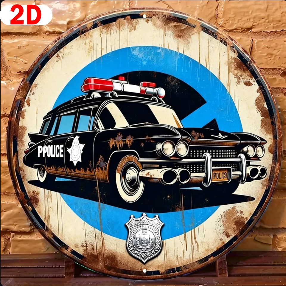Wall Tin Metal Signs Home Décor 8x8 Ghostbusters Ecto-1 Car Vintage ...