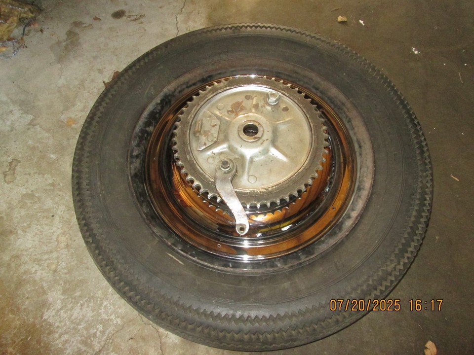 Harley Knucklehead Panhead Flathead EL ULH Chrome Rear Wheel Covers | eBay