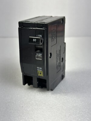 Square D QO280 Circuit Breaker 80 Amp 240 Volt 2P Black Plug In 10K ...