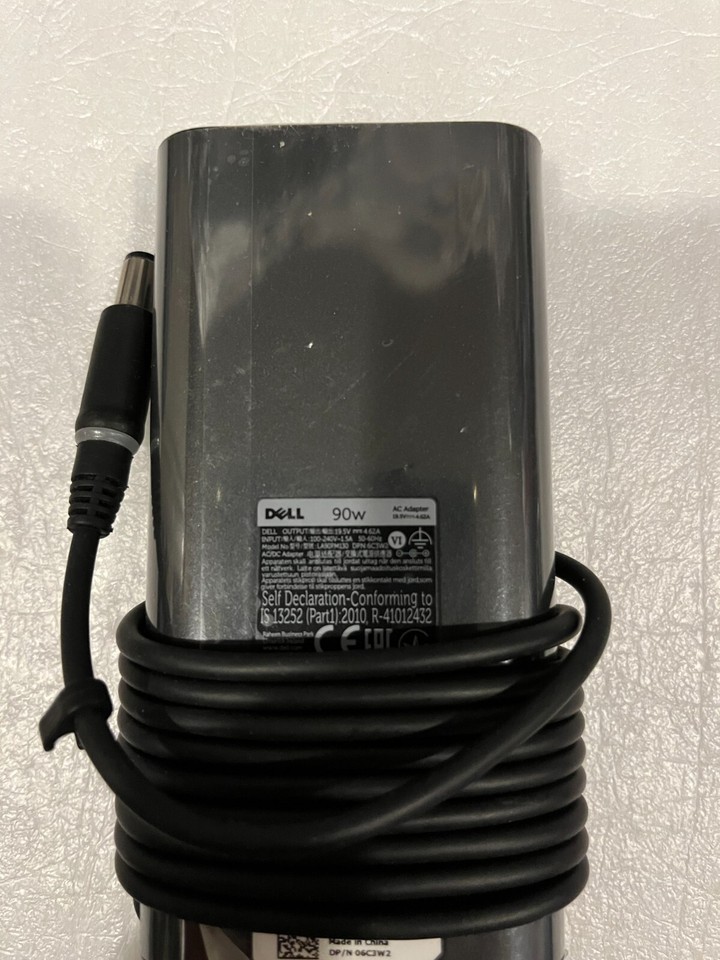 Dell 7.4 mm barrel 90 W Power Adapter for Latitude, Inspiron, Model ...