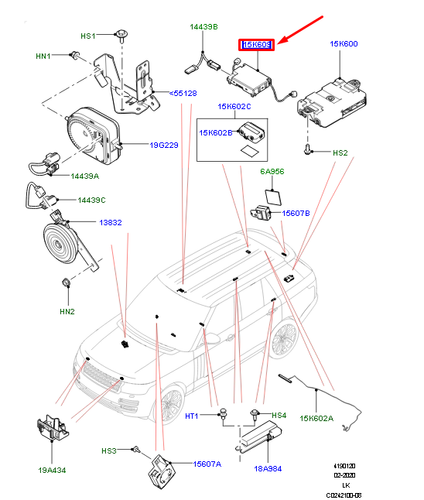 LAND ROVER RANGE ROVER IV L405 Motion Sensor LR045341 NEW GENUINE | eBay UK