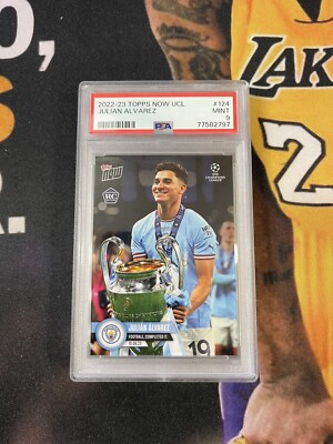 2022-23 Topps Now UCL Julian Alvarez RC Football Completed It PSA 9 Man ...
