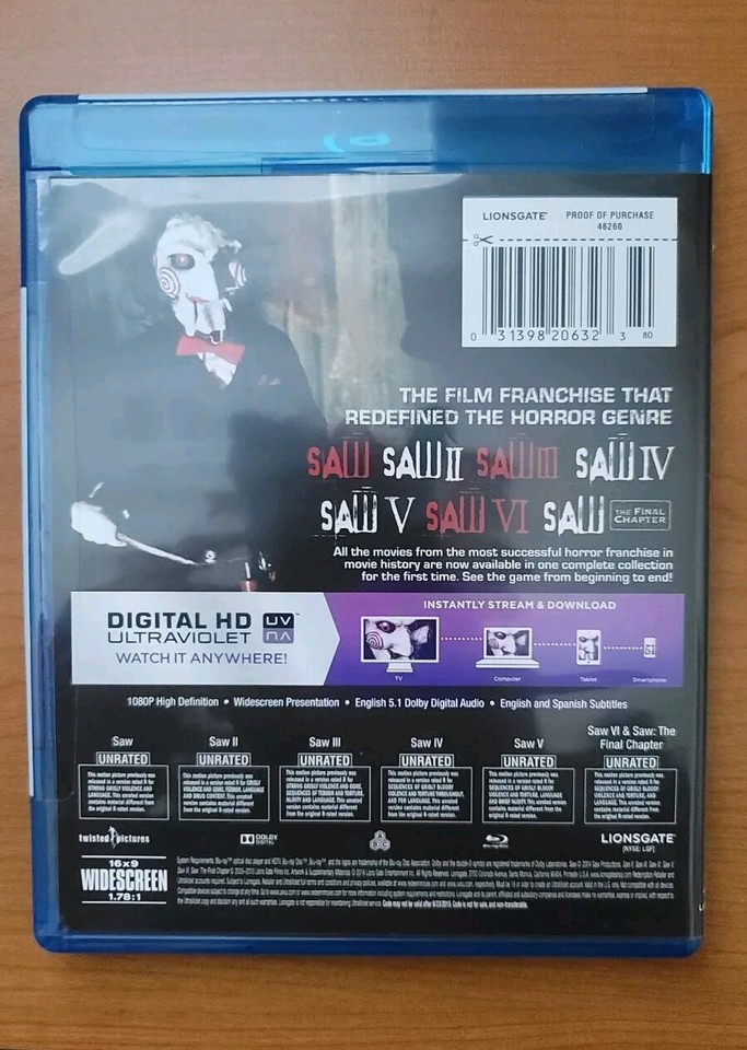 Saw: the Complete Movie Collection (Blu-ray) 31398206323 | eBay