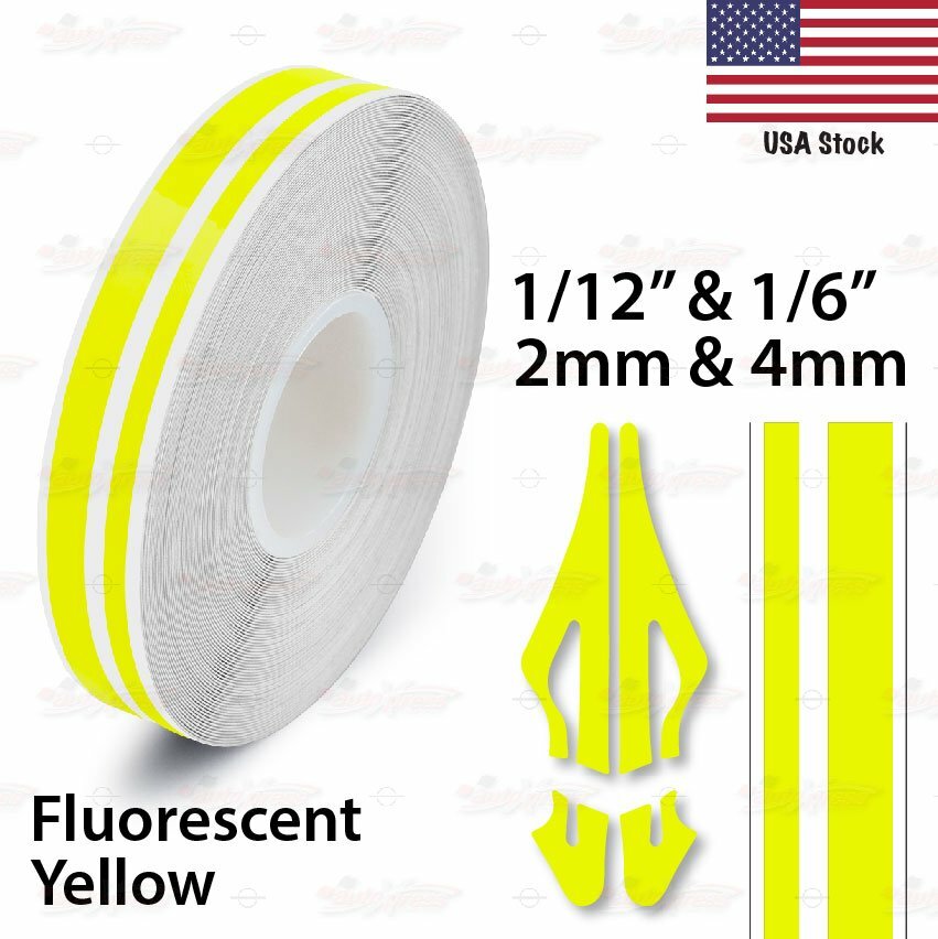BRIGHT YELLOW Vinyl Pinstriping Pin Stripe Car Motorcycle Tape Decal ...