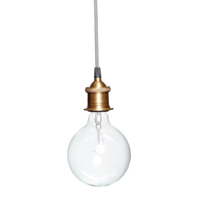 Pendant Glass Ceiling Brass Lamp Metal Light Danish Design by Hubsch ...