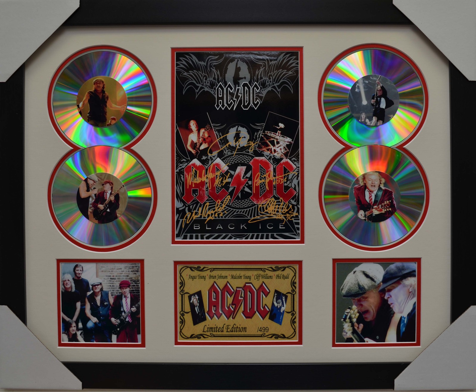 ACDC AC/DC SIGNED MEMORABILIA FRAMED 4 CD LIMITED EDITION | eBay