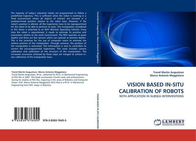 VISION BASED IN-SITU CALIBRATION OF ROBOTS von Trond Martin Augustson ...