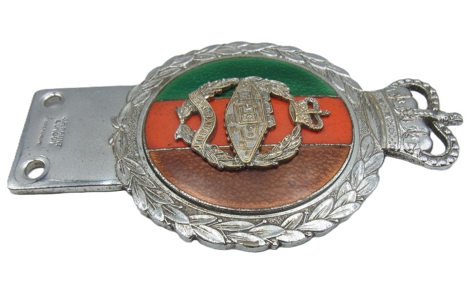 1950's-60's The Royal Tank Regiment Fear Naught Car Badge by J R Gaunt ...