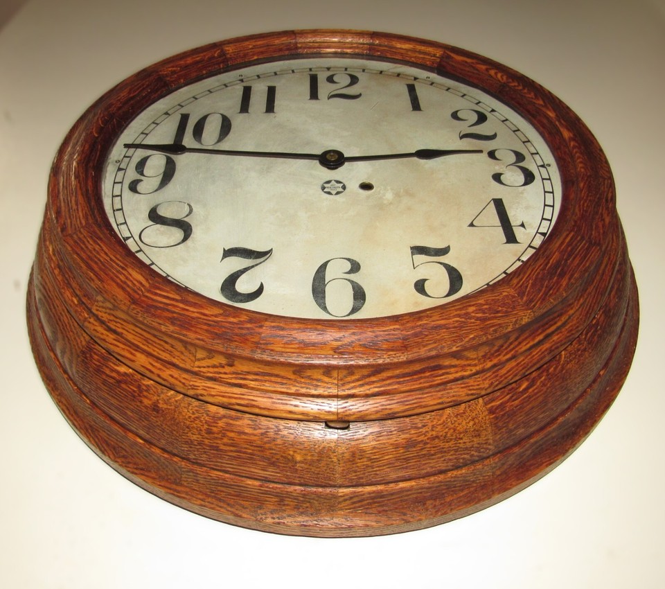Antique New Haven "The Gallery Time" Gallery Wall Clock 8-Day, Key-wind ...
