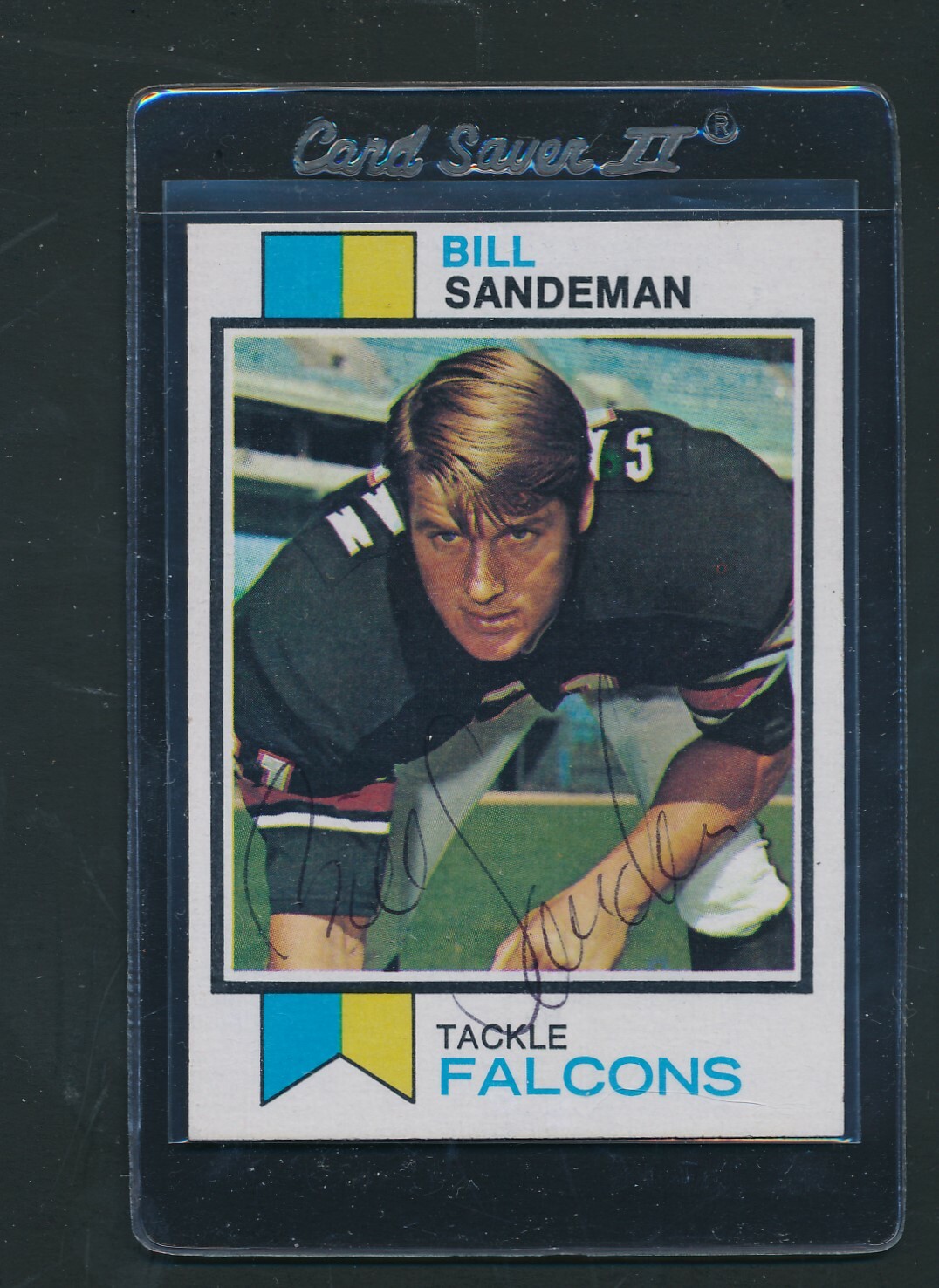 1973 Topps #518 Bill Sandeman Falcons Signed Auto *A7636 | eBay