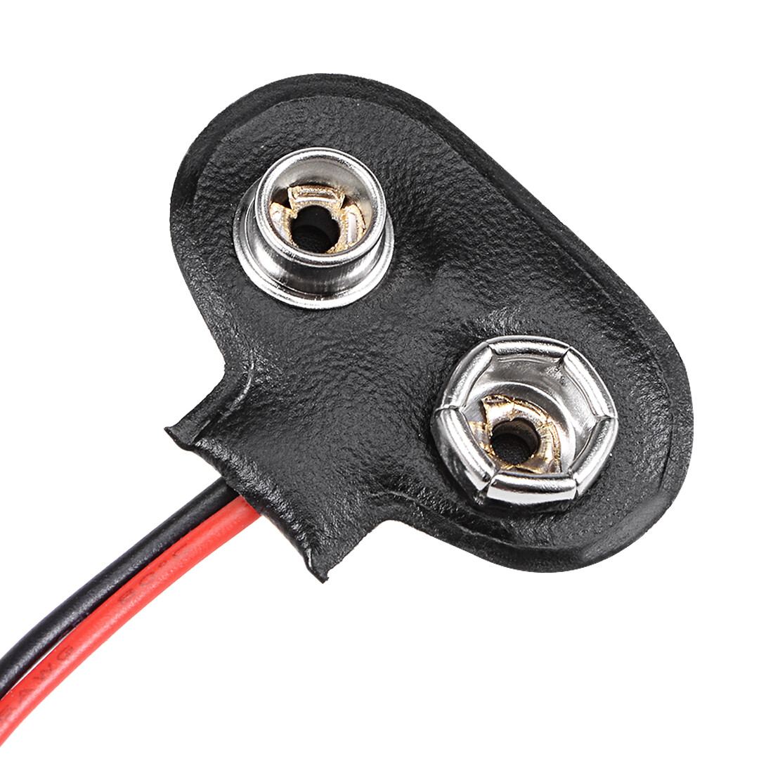 5pcs DC 9V Battery Clip T-Type Soft Buckle w DC Connector Lead Line ...