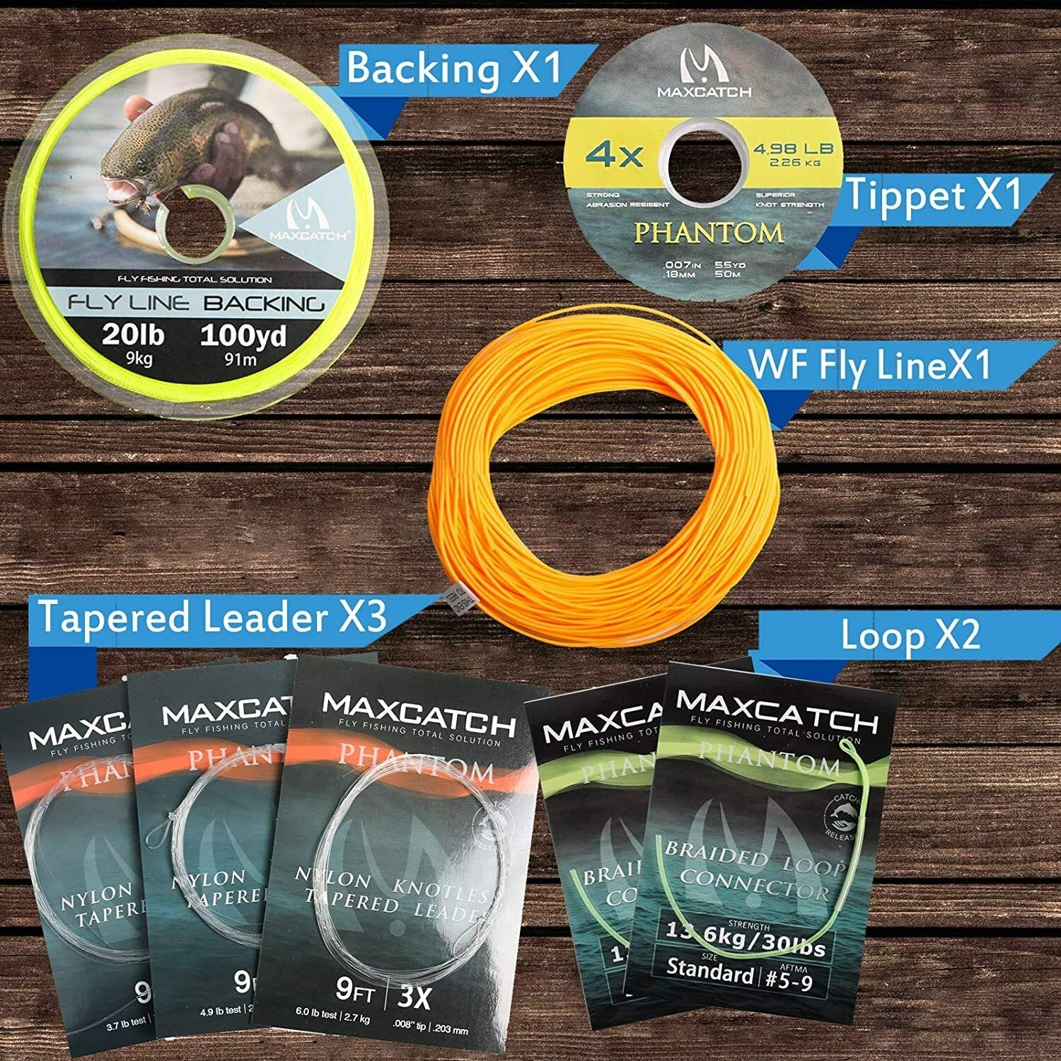 Maxcatch Floating Fly Fishing Line Weight Forward 100FT WF1/2/3/4/5/6/7 ...