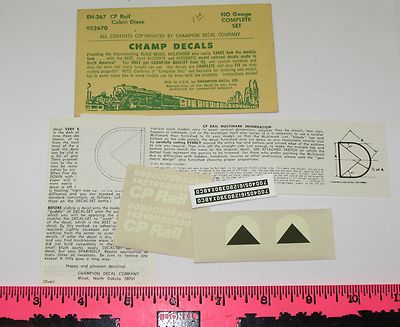 Champion Decal 902670 / EH-267 CP Rail Cabin Diese Champ Decals | eBay
